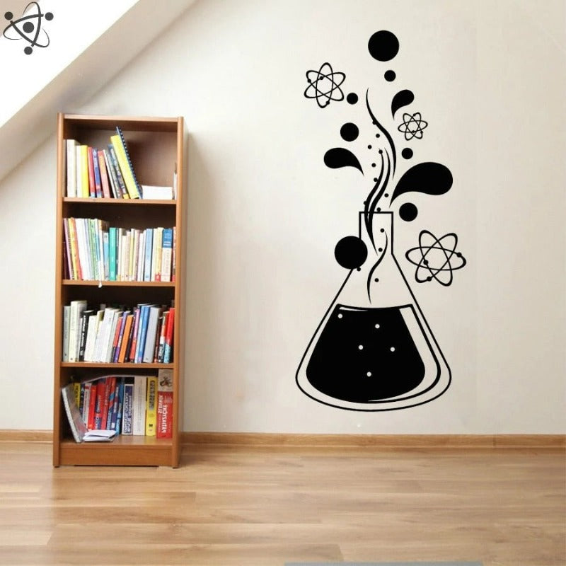 Atom Bottle Wall Sticker | Science Decor
