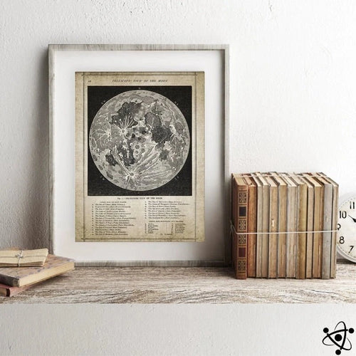 Moon Map Poster | Science Decor