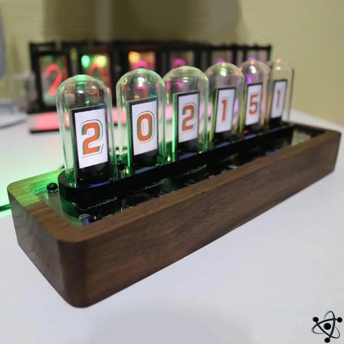 Nixie Tube Clock Ips & Noyer | Science Decor