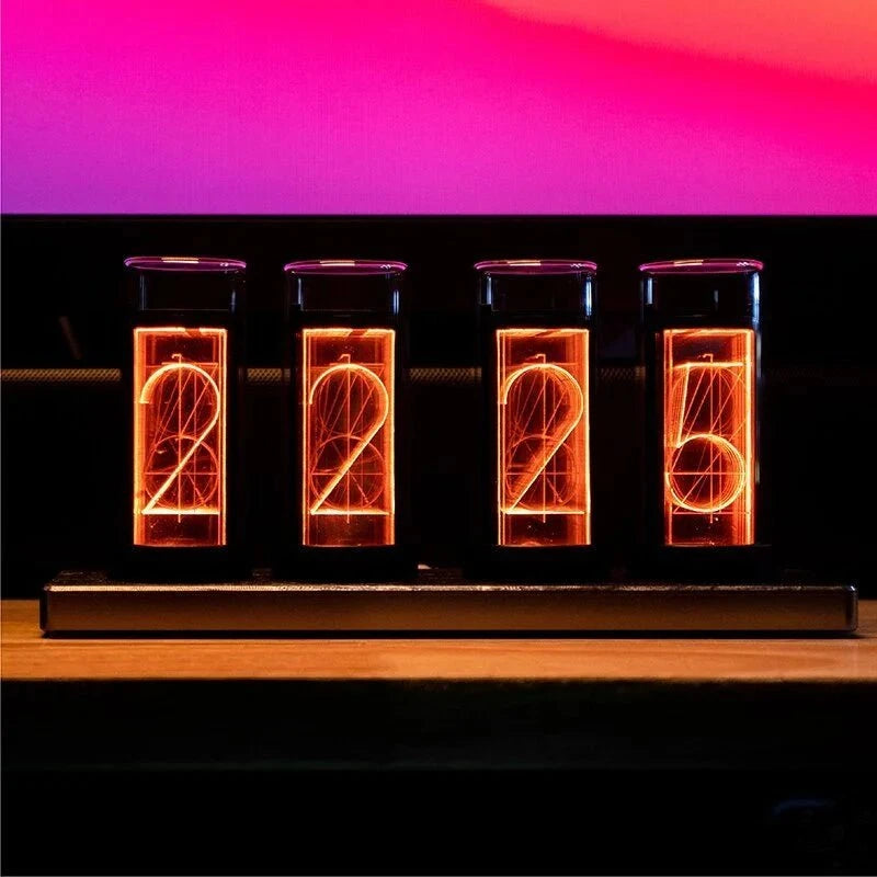 Nixie Tube Clock Metal Led Rgb | Science Decor