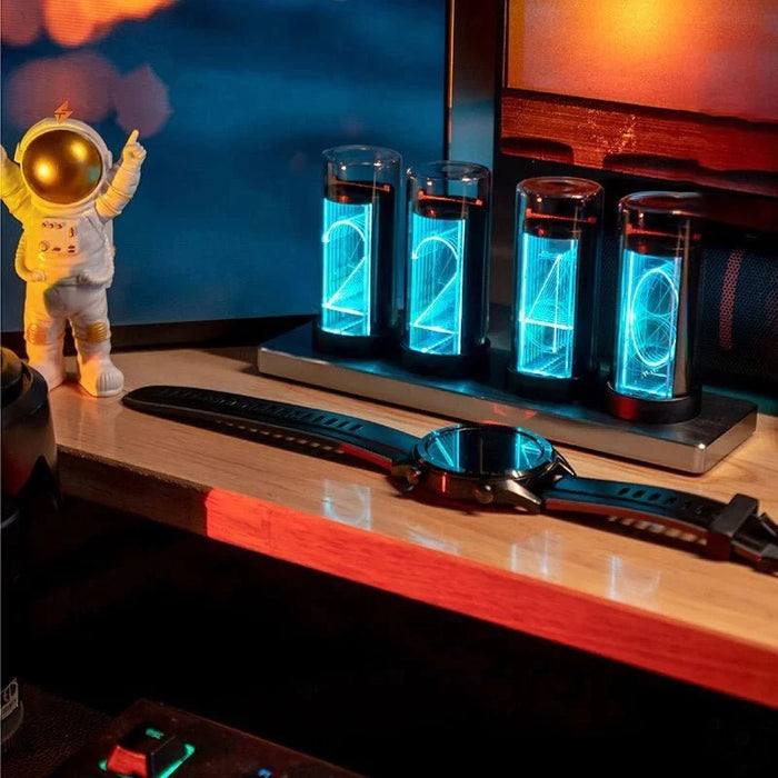 Nixie Tube Clock Metal Led Rgb | Science Decor