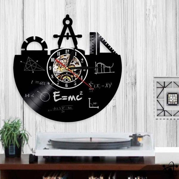 Original Wall Clock Geometry E = Mc² Led | Science Decor