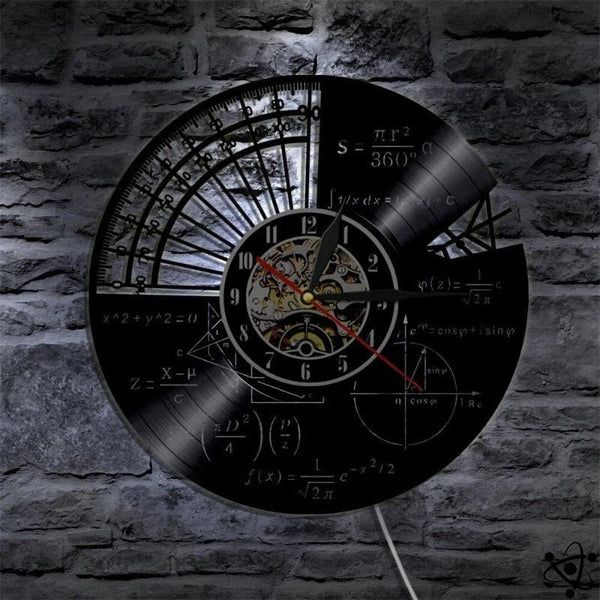 Original Wall Clock Led Geometric Formula | Science Decor