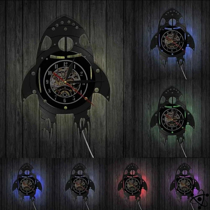 Original Wall Clock Led Rocket | Science Decor