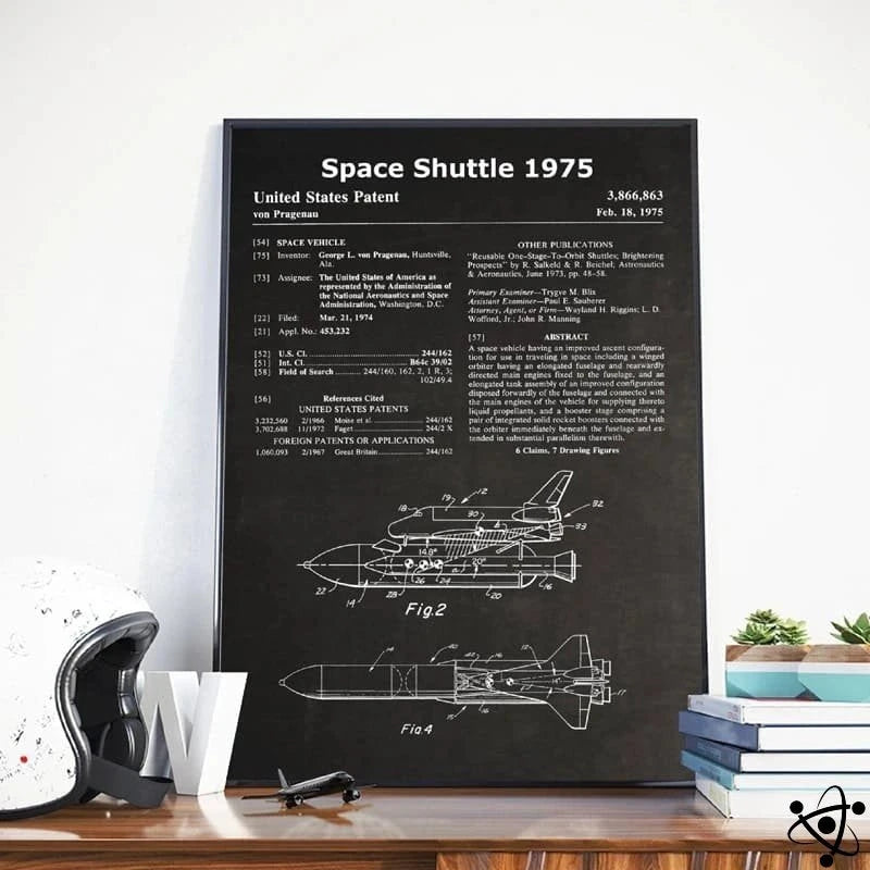 Poster American Space Shuttle Scheme | Science Decor