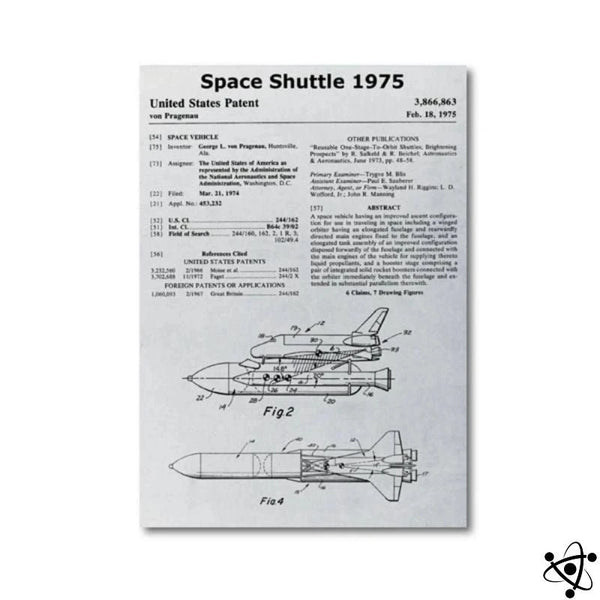 Poster American Space Shuttle Scheme | Science Decor