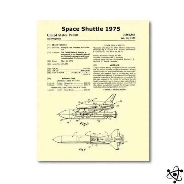 Poster American Space Shuttle Scheme | Science Decor