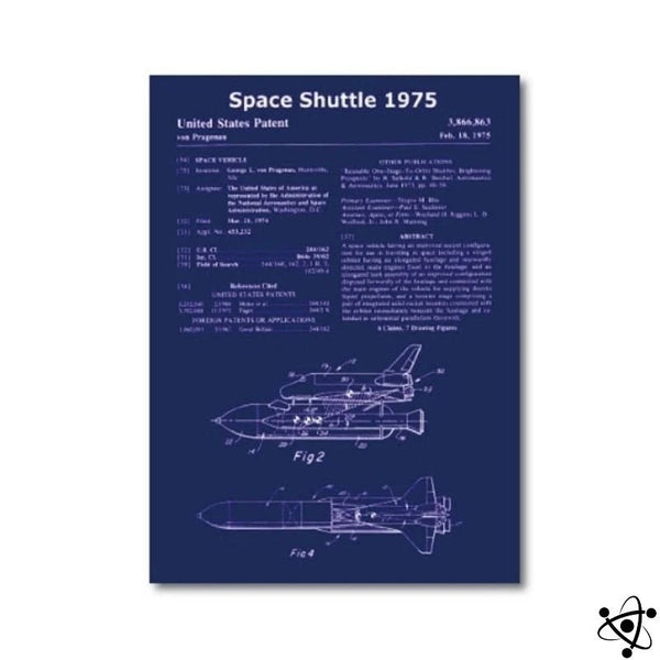Poster American Space Shuttle Scheme | Science Decor